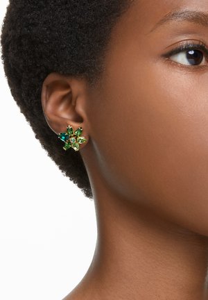 Swarovski IDYLLIA PIERCED EARRINGS STUD CLOVER - Orecchini - green ...
