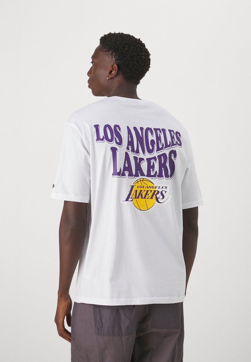New Era NBA LOS ANGELES LAKERS SCRIPT TEE - T-shirt imprimé - white ...