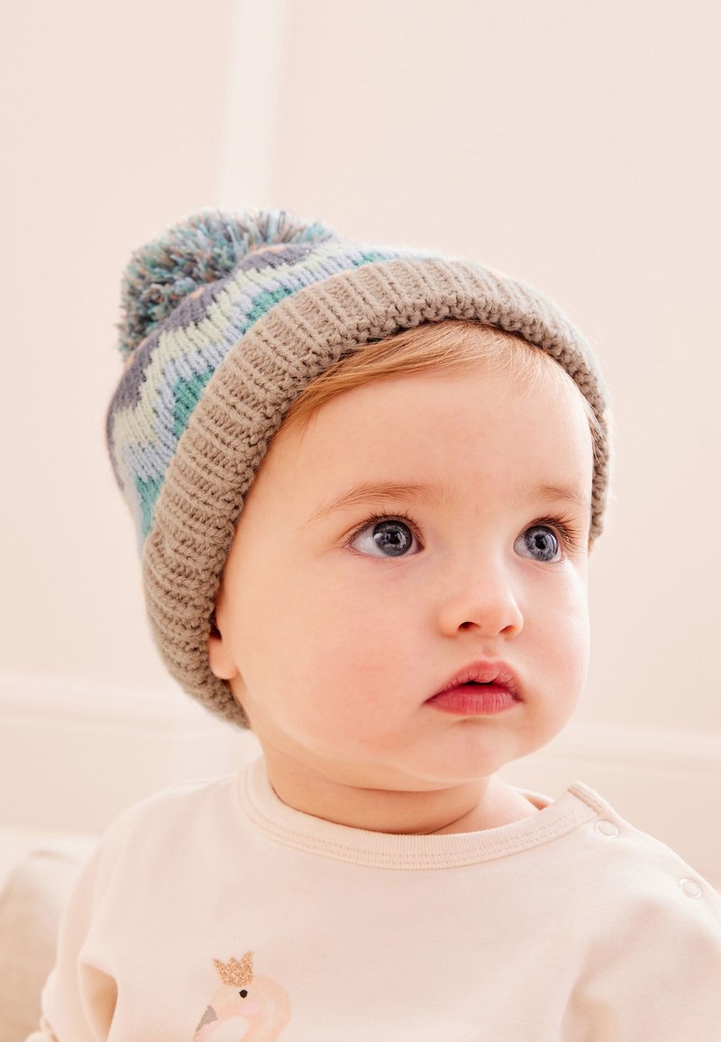 Next ZIG ZAG INTARSIA - Muts - neutral green/beige - Zalando.nl