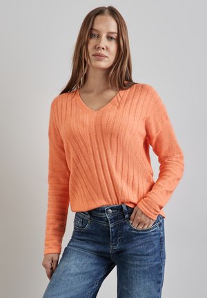 PEPPERCORN PCTANA - Pullover - intense orange/orange fluo - ZALANDO.FR