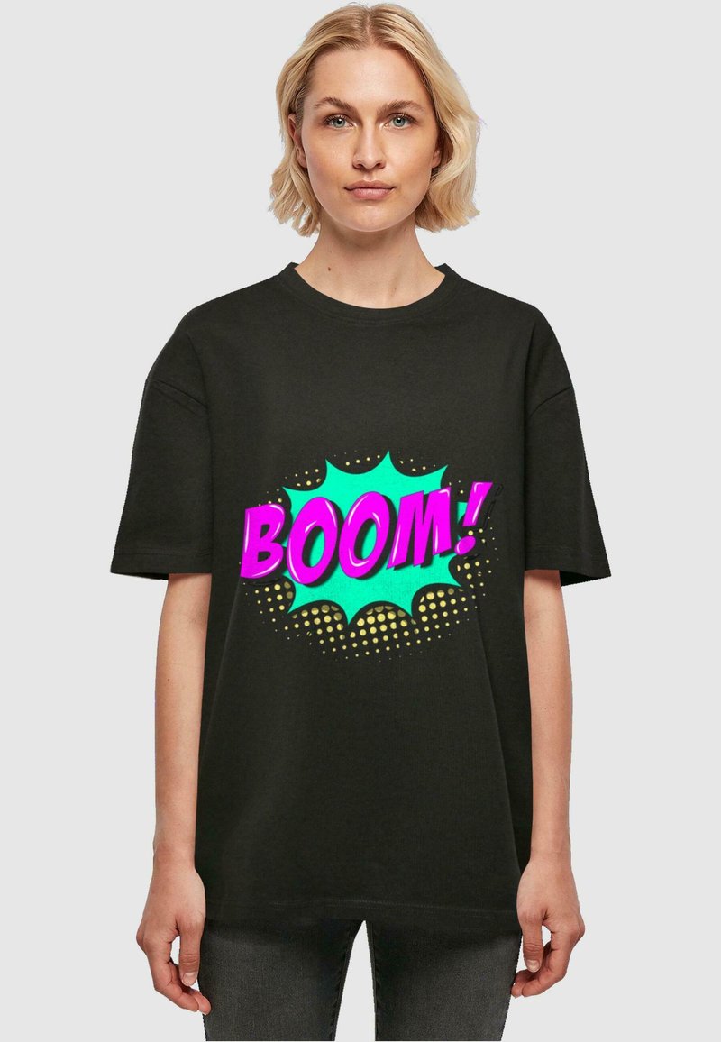 Merchcode BOOM COMIC BOYFRIEND - T-shirt con stampa - black/nero ...