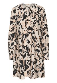 Kaffe KAPACO - Freizeitkleid - beige black peach blurry leaf/beige ...
