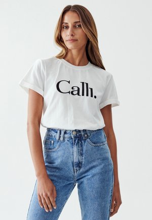 CALLI THE LABEL - T-Shirt print - white blk logo/weiß - Zalando.at