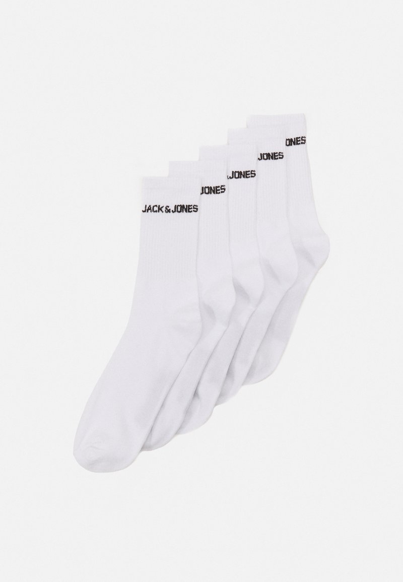 Jack & Jones JACBASIC TENNIS SOCK 5 PACK - Strømper - white/hvid - Zalando.dk