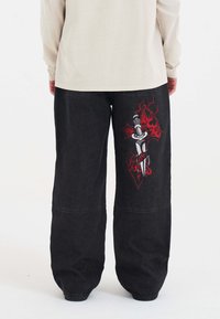 Ed Hardy SWORD AND DAGGER MOTROCROSS - Relaxed fit jeans - black - Zalando