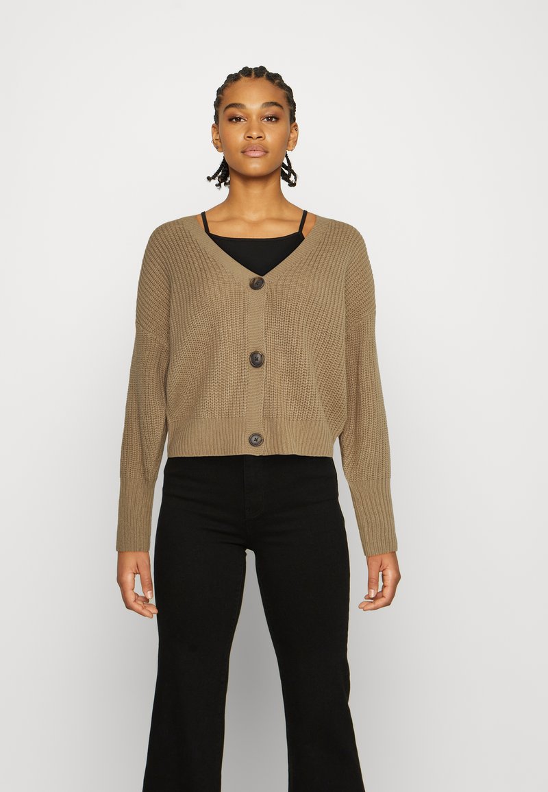 Vero Moda V-NECK CUFF - Cardigan - beige - Zalando.dk
