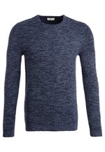 Selected Homme SLHVINCE LS BUBBLE CREW NECK W NOOS - Pulóver - dark sapphire/twisted blue mirag ...
