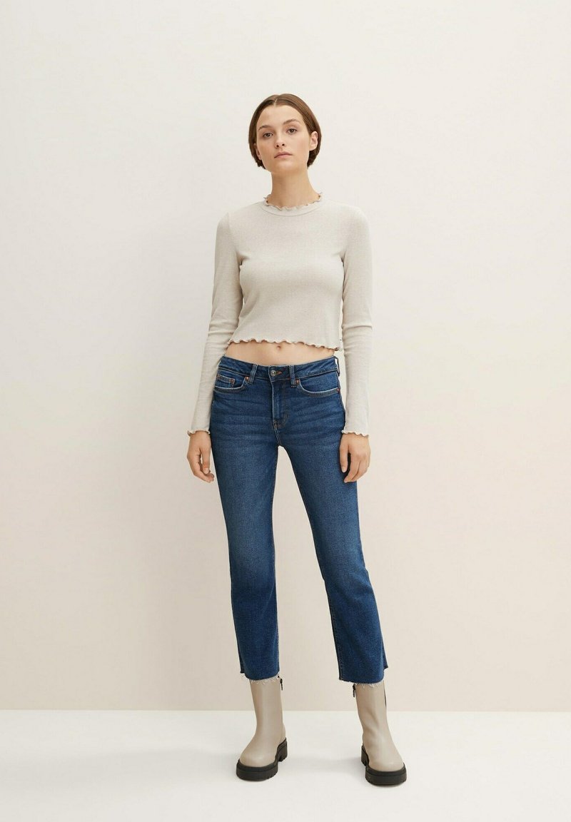 TOM TAILOR DENIM Straight leg jeans - used dark stone blue denim/dark ...