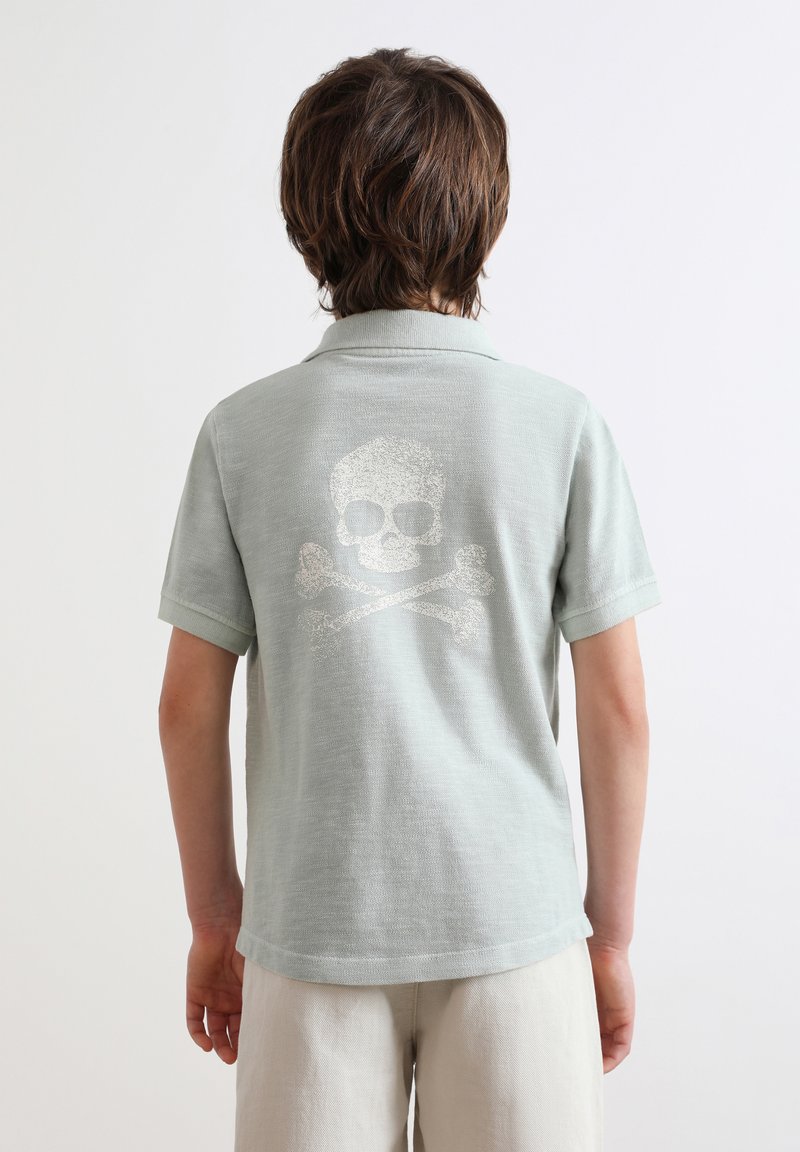Scalpers BACK SKULL - Polo shirt - water/light blue - Zalando