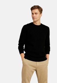 TOM TAILOR BASIC STRUCTURE - Strickpullover - black/schwarz - Zalando.ch