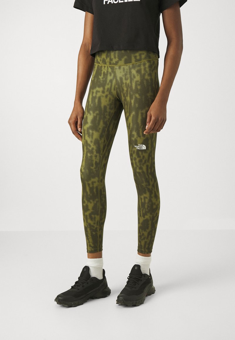 The North Face FLEX HIGH RISE PRINT - Punčochy - forest olive/olivová ...