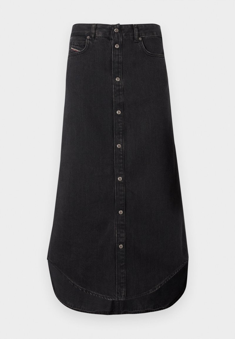 Diesel DEARD LONG - A-line skjørt - black denim/svart denim - Zalando.no