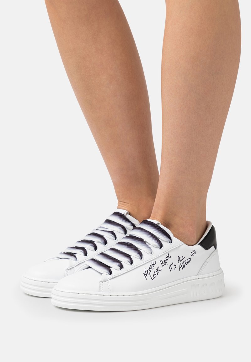 MSGM Trainers - optic white/black/white - Zalando.co.uk