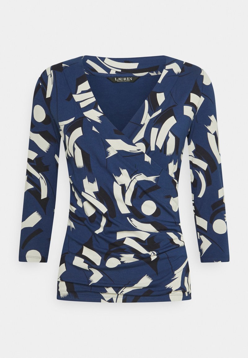 Lauren Ralph Lauren Petite ALAYJA - Long sleeved top - blue/cream/navy ...