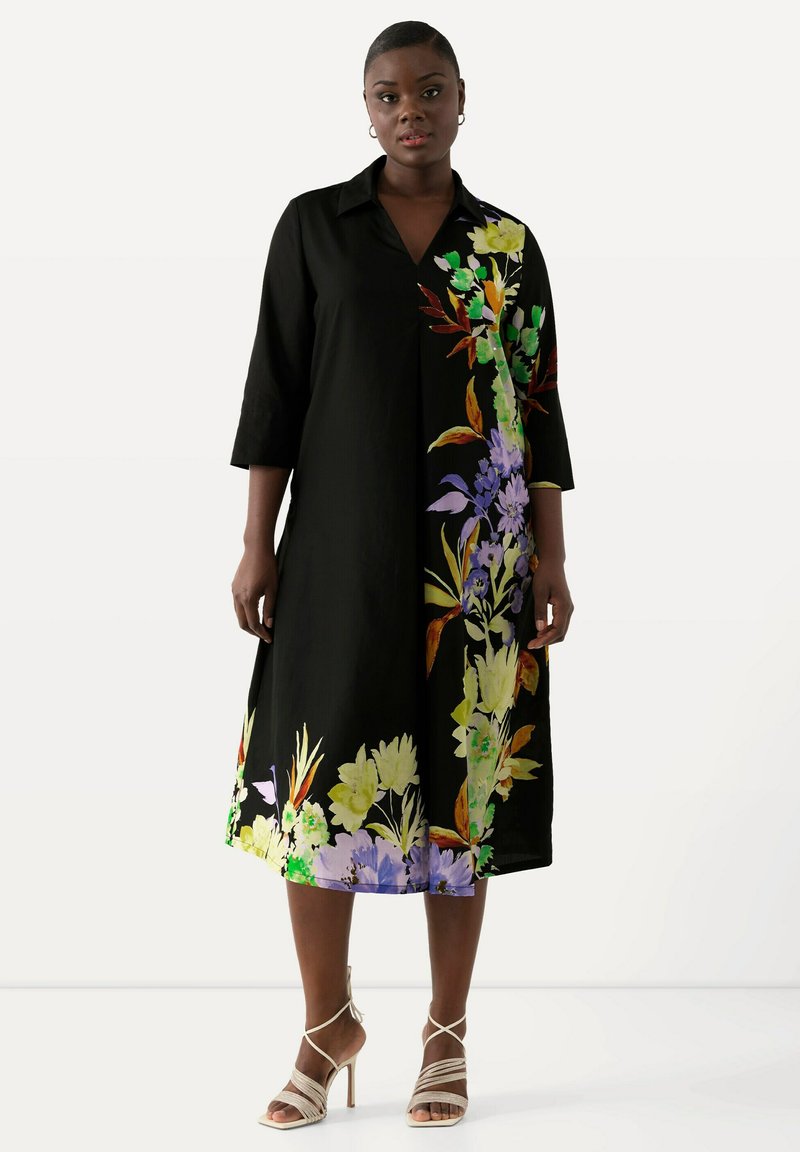 Ulla Popken 3/4-ARM - Robe de jour - black/noir - ZALANDO.FR
