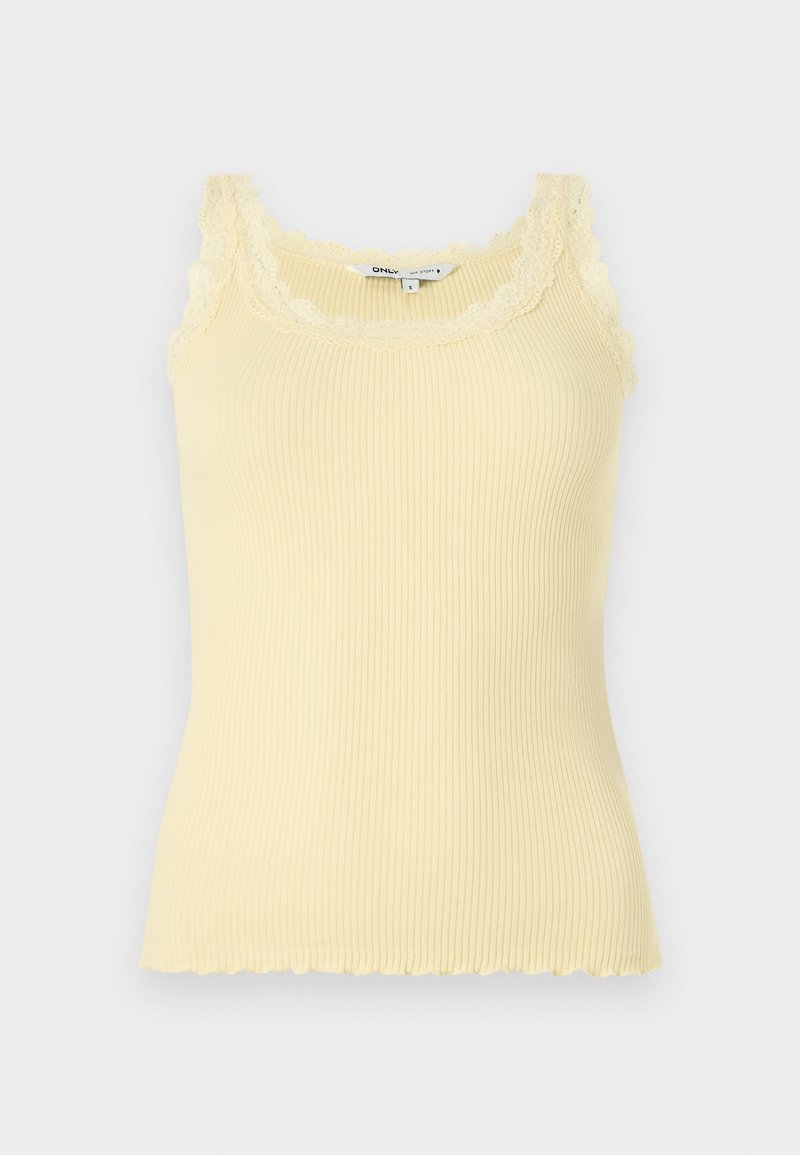 ONLY ONLSARA SHARAI TANK - Topper - double cream/gul - Zalando.no