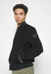 HUGO LUIGI - Lederjacke - black/schwarz - Zalando.ch