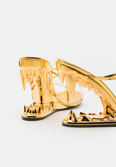 GCDS MORSO HEEL THONG UNISEX - Teensandalen - gold/goudkleurig - Zalando.nl