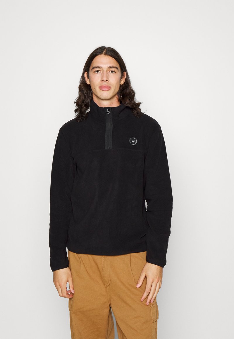 Jack & Jones JCOTECH HIGH NECK - Fleece jumper - black - Zalando