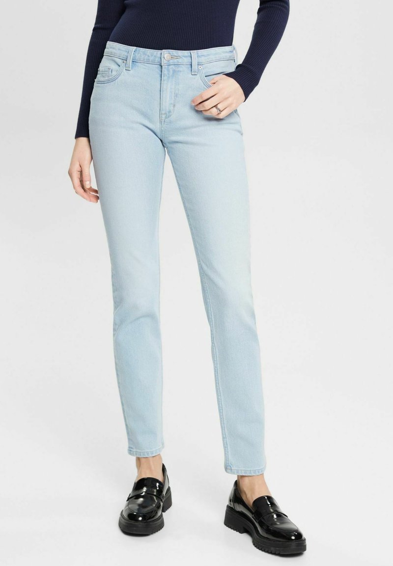 Esprit SUS MR - Jeans Straight Leg - blue bleached/bleached denim ...