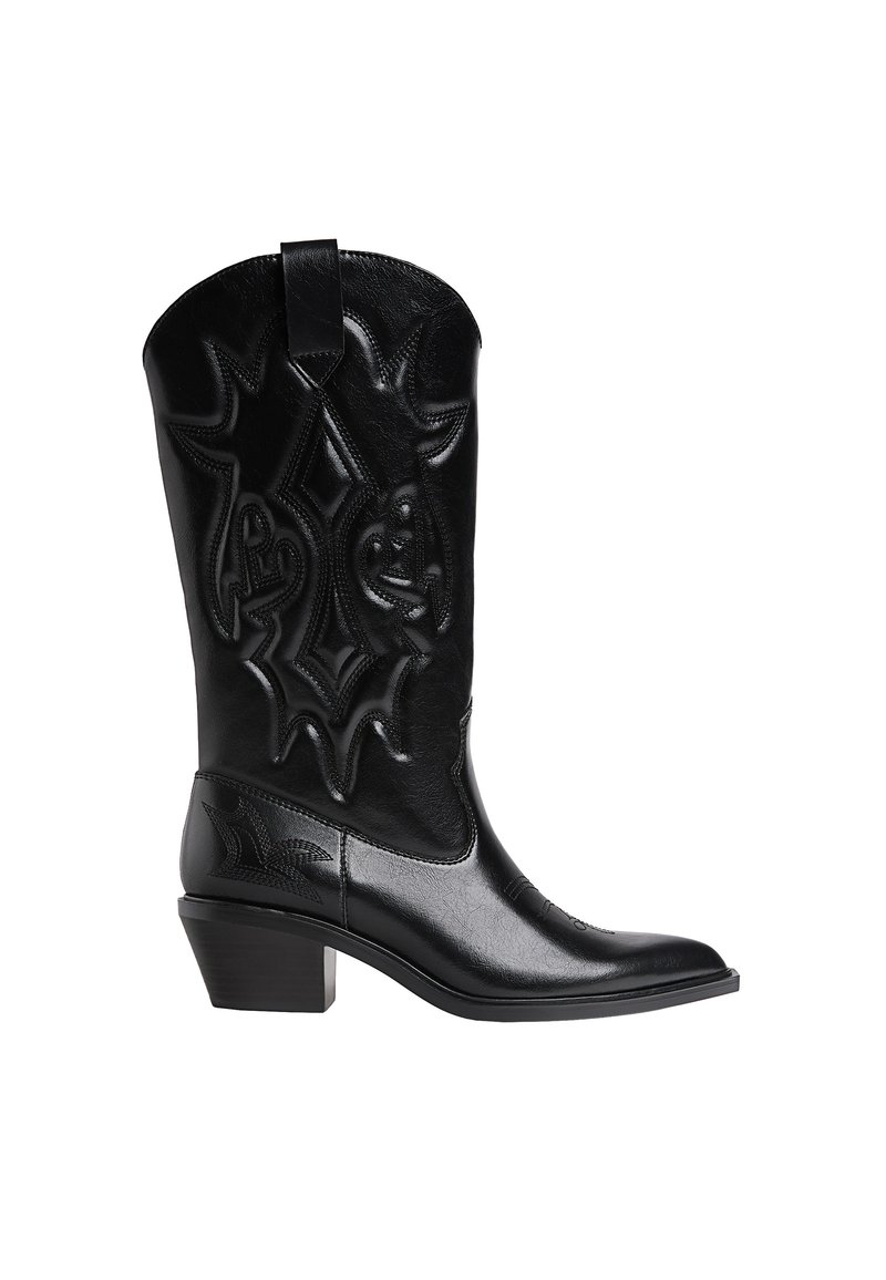 Stradivarius Cowboy/Biker boots - black - Zalando