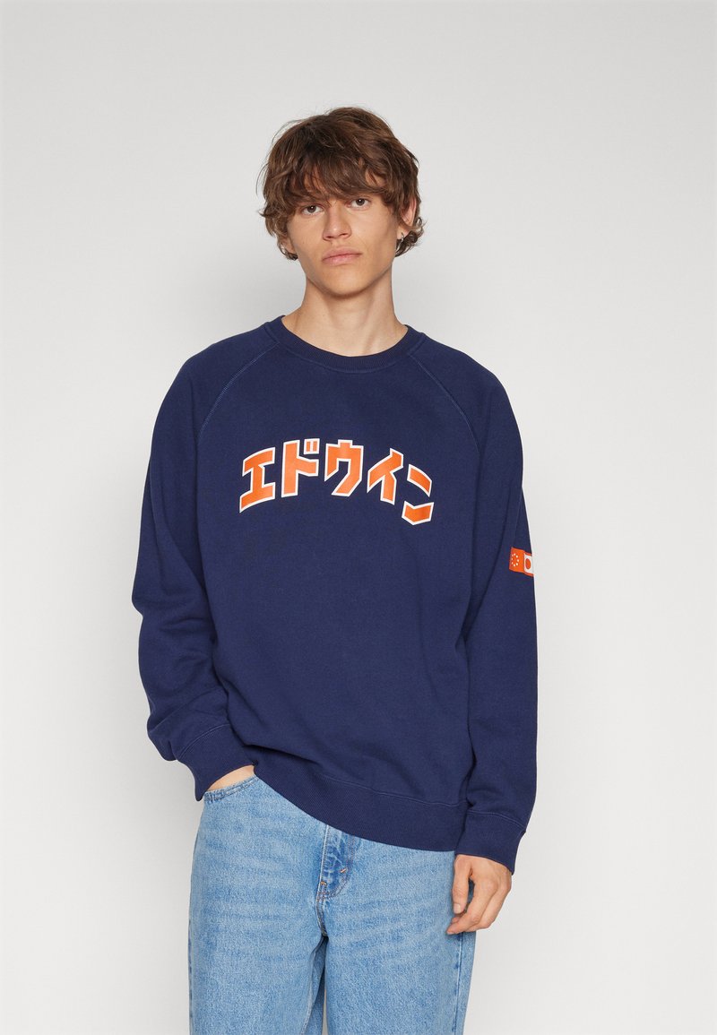 Edwin KATAKANA RETRO - Sweatshirt - maritime blue/dark blue - Zalando.co.uk