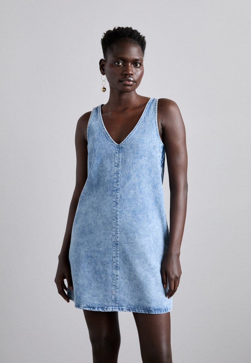 rag & bone NAIA DRESS - Denim dress - mari/light blue - Zalando.co.uk