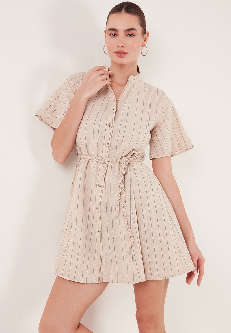 LELA REGULAR FIT - Shirt dress - mink/light brown - Zalando.ie