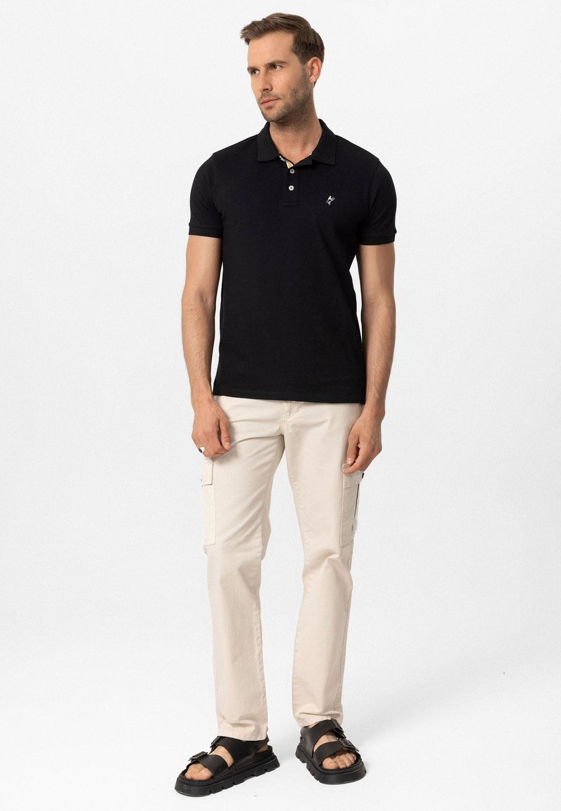 Jacey Quinn FAYETTE 2 PACK - Poloshirt - black white/schwarz meliert ...