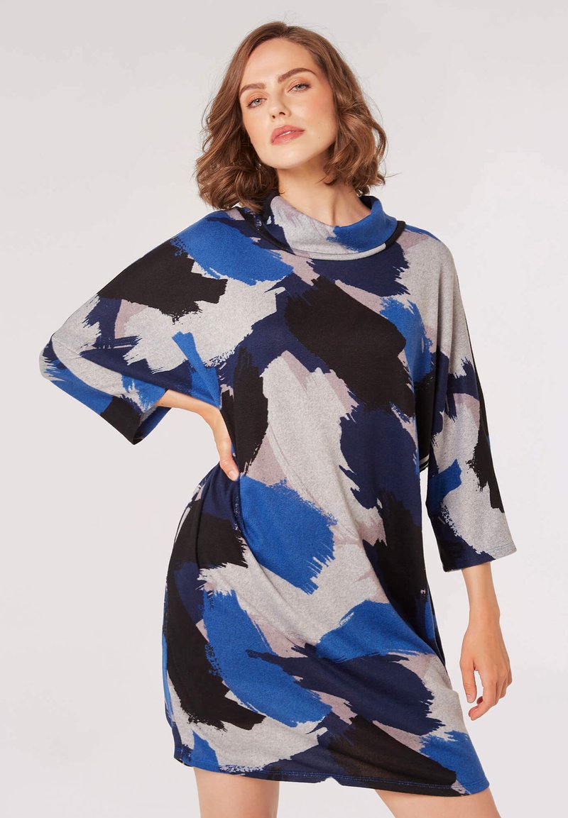 Apricot PAINT SPLASH COCOON - Jersey dress - blue - Zalando