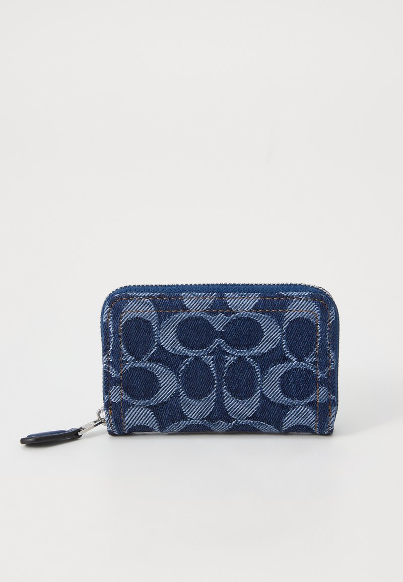 COACH SIGNATURE ESSENTIAL SMALL ZIP AROUND CARD CASE - Wallet - dark ...