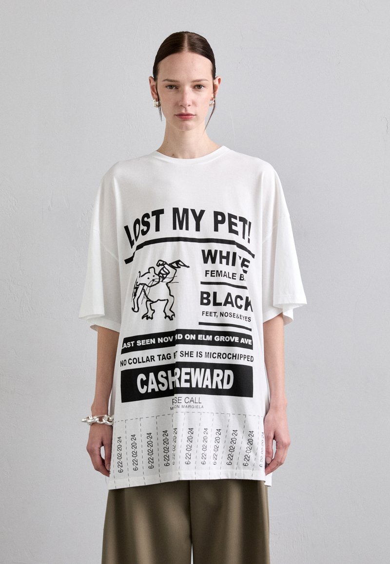 MM6 Maison Margiela T-shirt imprimé - optic white/blanc - ZALANDO.FR