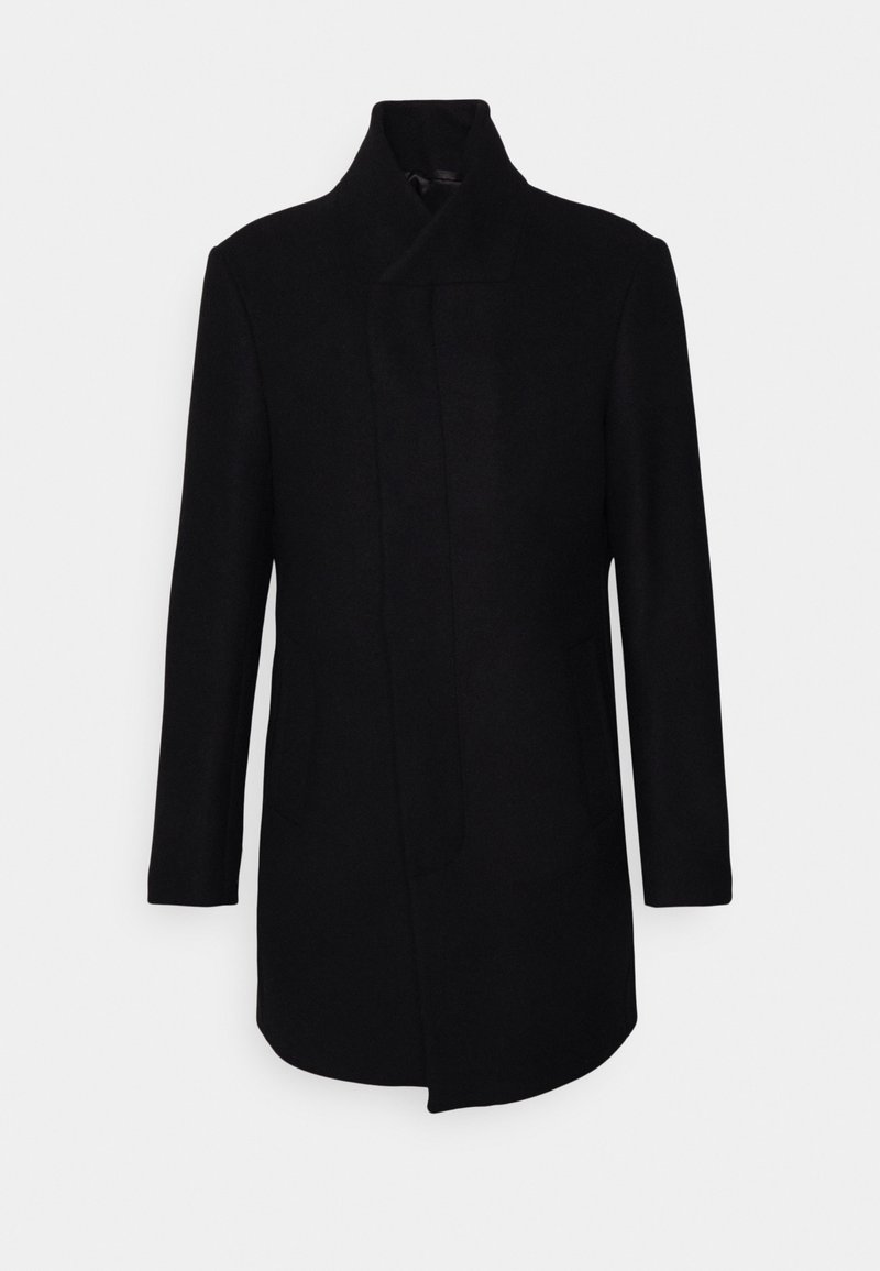 Isaac Dewhirst HIDDEN BUTTON PLACKET - Short coat - black - Zalando.co.uk