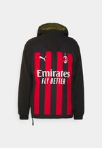 Puma AC MILAN ZIP REVERSIBLE JACKET - Outdoor jacket - black/tango red ...