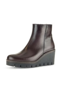 Gabor Platform ankle boots - kastanie effekt/dark brown - Zalando.co.uk