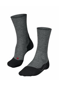 FALKE Sports socks - black/mottled black - Zalando