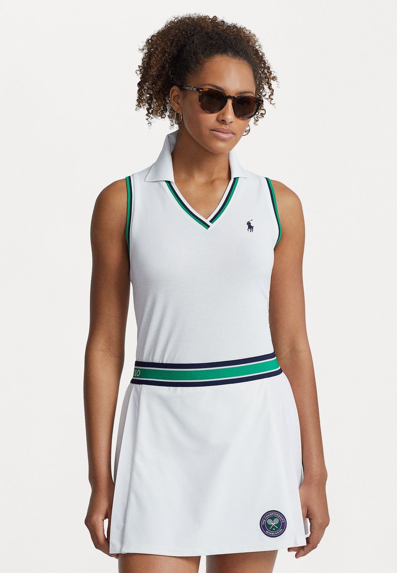 Polo Ralph Lauren SLEEVELESS - Polo shirt - pure white/off-white ...