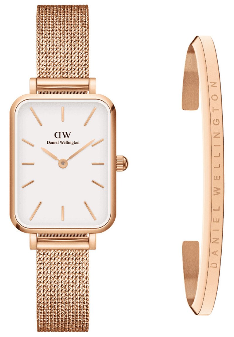 Daniel Wellington QUADRO MELROSE 20X26 + CLASSIC BRACELET SMALL - Watch - rose gold-coloured ...