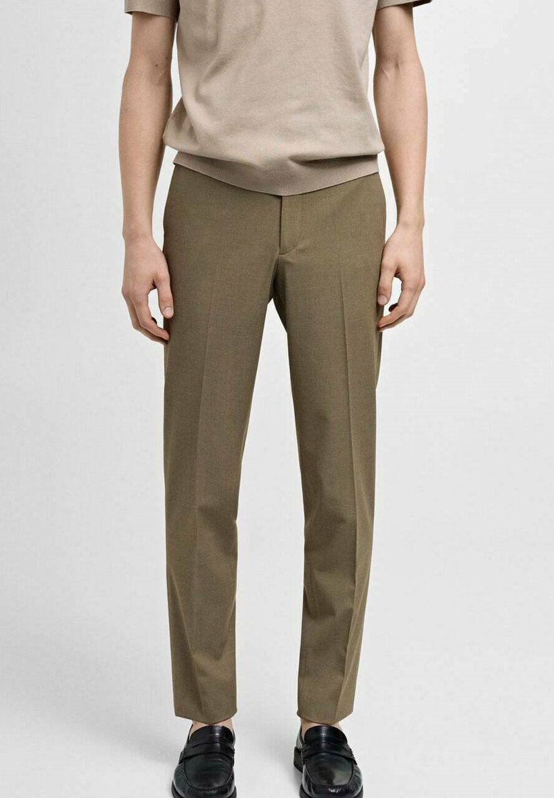 Mango MILAN - Spodnie materiałowe/zielony - Zalando.pl