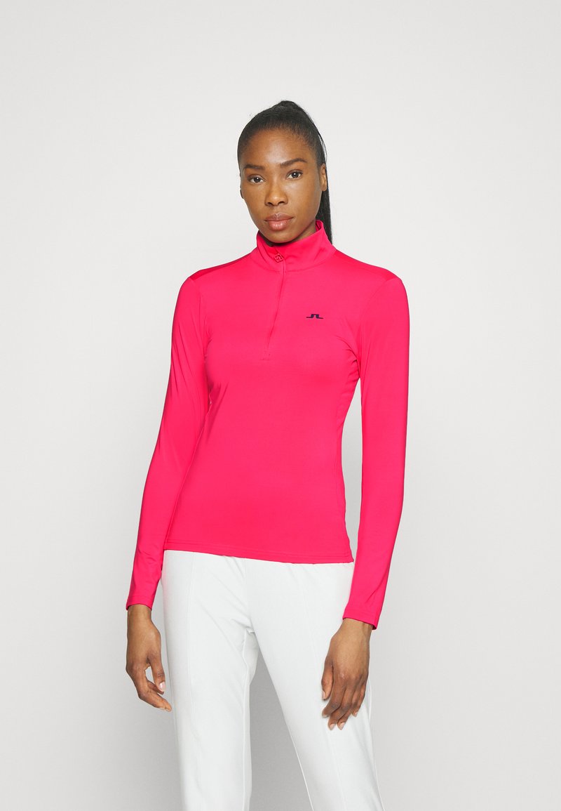 J.LINDEBERG Sports LAURYN HALF ZIP MID LAYER - Langarmshirt - azalea ...