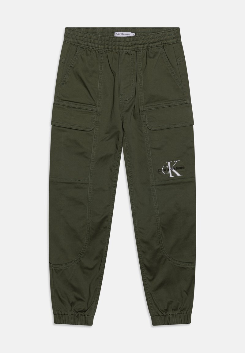 Calvin Klein Jeans Sateen Pants Cargohose Thyme Dunkelgrün Zalando De