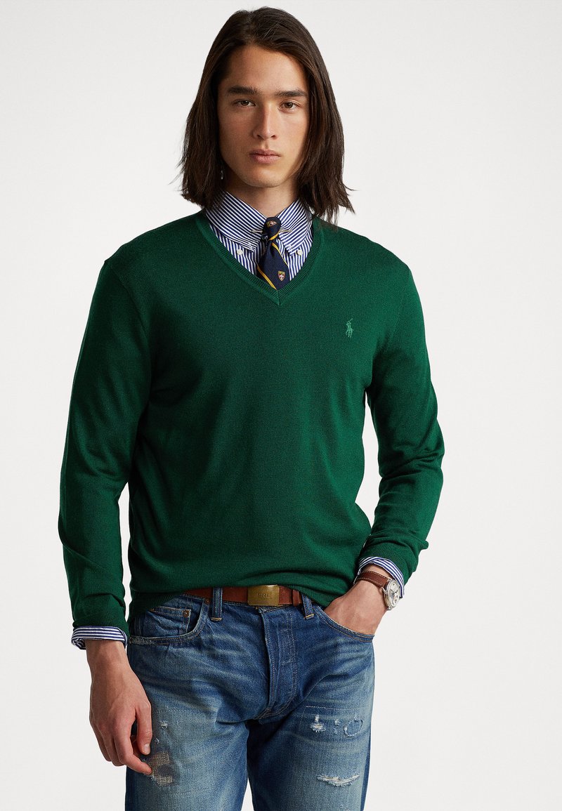 Polo Ralph Lauren LONG SLEEVE - Jumper - hunt club green/green - Zalando.ie