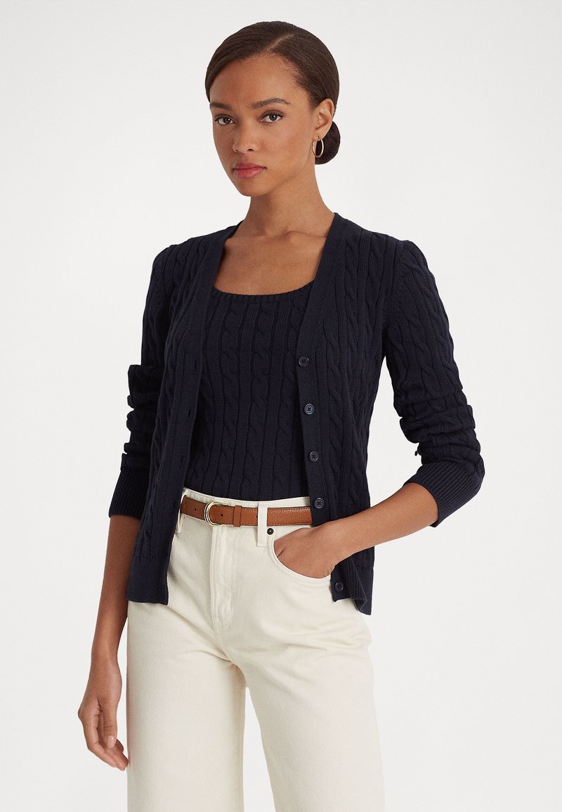 Lauren Ralph Lauren Petite KATSAJ LONG SLEEVE CARDIGAN - Cardigan - navy/blue - Zalando.co.uk