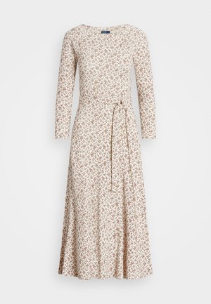 Lauren Ralph Lauren MUNZIE ELBOW SLEEVE DAY DRESS - Vestito di maglina - navy/burgundy multi/blu ...