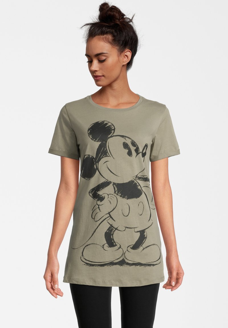 COURSE LONG MICKEY MOUSE - Print T-shirt - khaki - Zalando