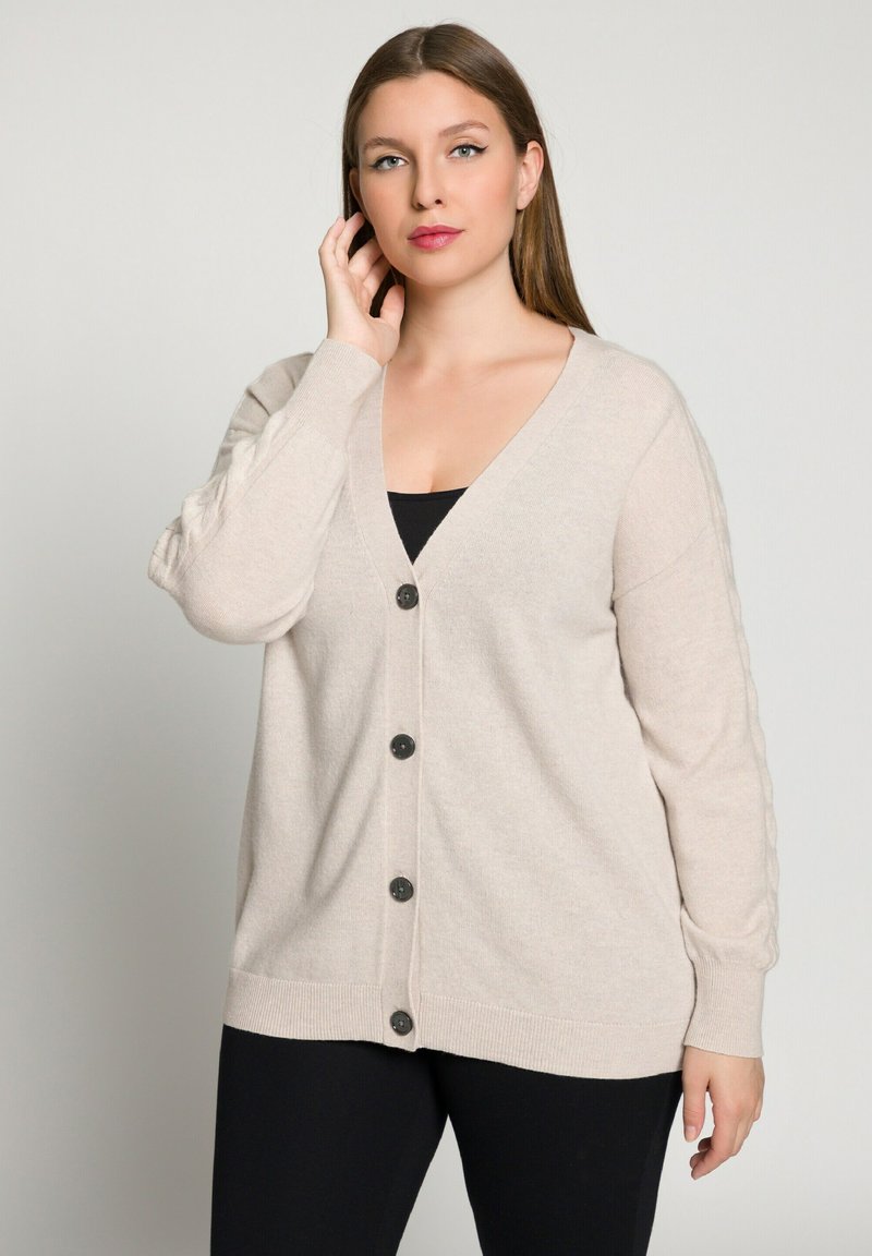 Ulla Popken Kardigan/piaskowy - Zalando.pl