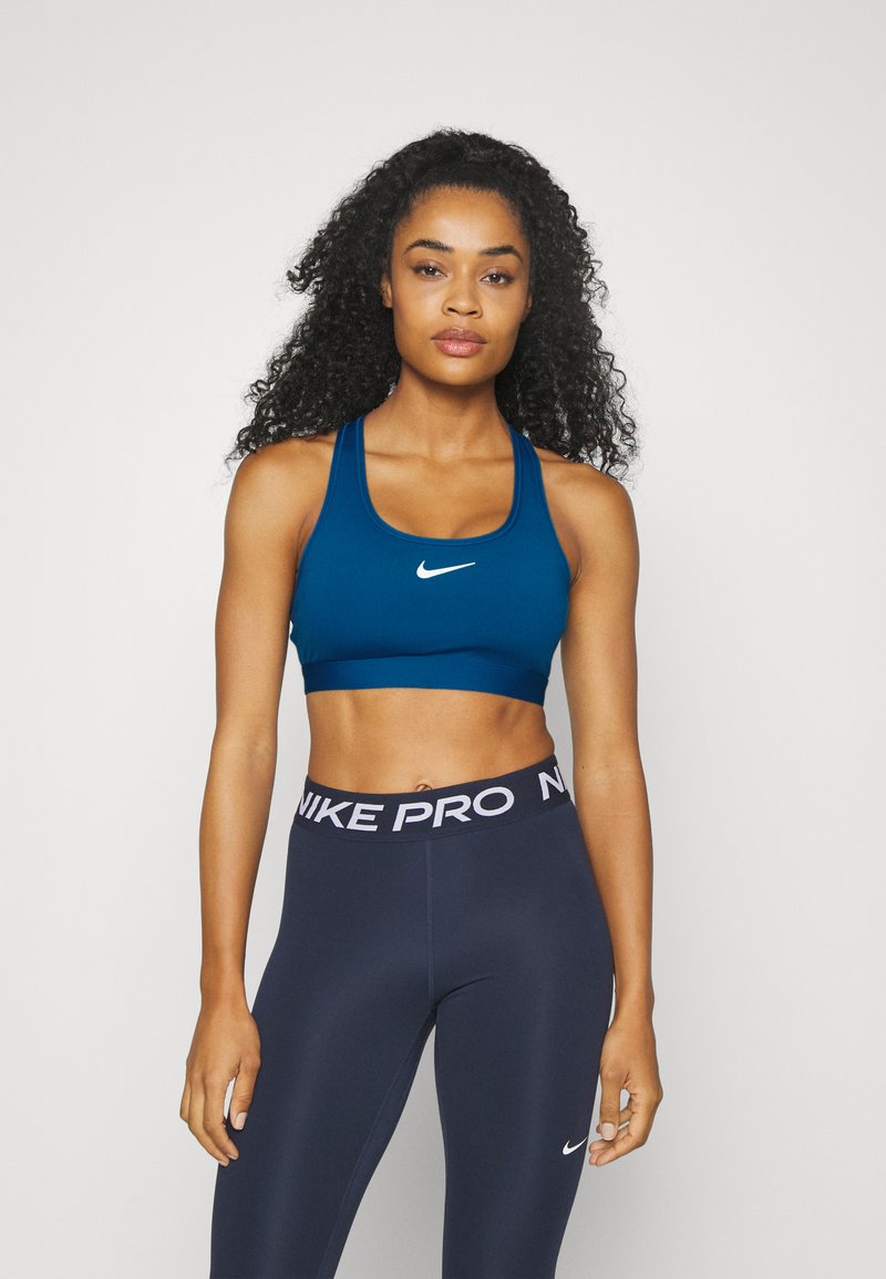 Nike Performance BRA - Medium support sports bra - industrial blue ...