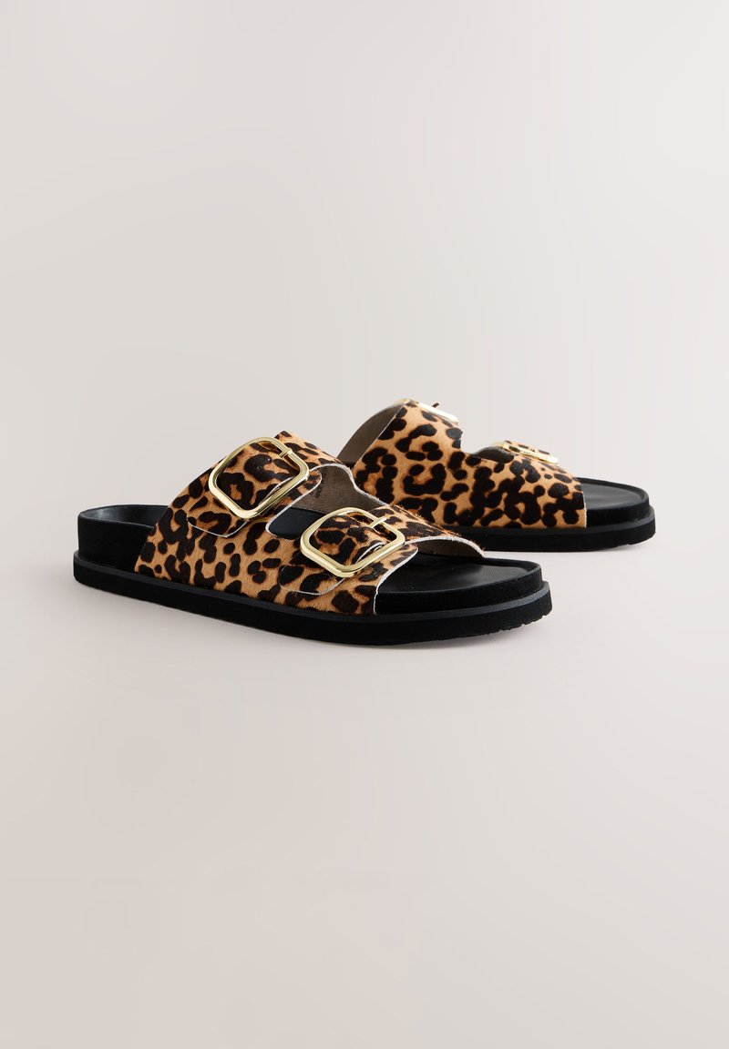 Next Mules - leopard print leather/marron - ZALANDO.FR