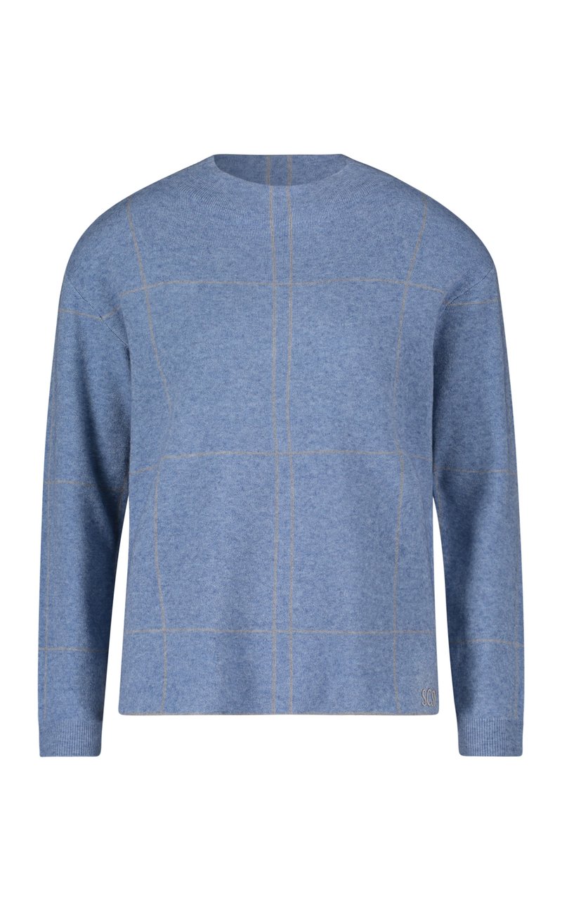 Betty Barclay KARIERT - Strickpullover - patch blue grey/hellblau ...