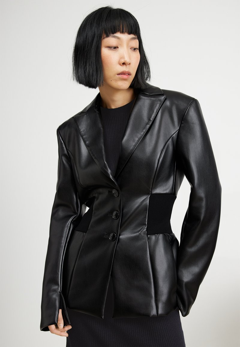 Patrizia Pepe GIACCA JACKET - Faux leather jacket - nero/black ...